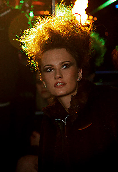 Das Laufsteg Modell Franziska bei den Vorbereitungen der Herbst Winter ...